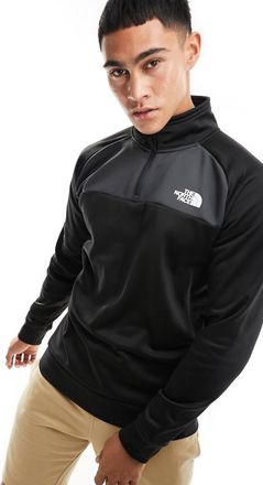 The North Face Training - Reaxion - Fleece-Sweatshirt in Schwarz mit kurzem Rei&szlig;verschluss