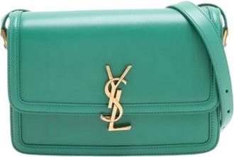 Saint Laurent Pre-owned Sac Solferino Moyen Cuir Bandouli&egrave;re - Femme - Pre-owned - Vert - Taille: ONE Size