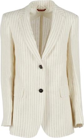 Max Mara Femme, Vestes, Beige, Taille: 38 FR Giacca Elogio