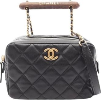 Chanel Sac bandouli&egrave;re vintage Pre-owned - Femme - Pre-owned - Noir - Taille: ONE Size