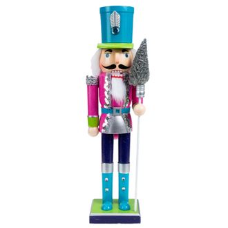 Valiclud Nussknacker Soldat Figuren Holz Nussknacker Weihnachtsdekoration 38 cm Weihnachtsdekoration Ornament