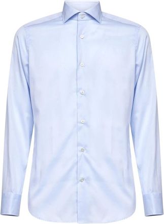 D4.0 Homme, Chemises, Bleu, Taille: S Chemise &agrave; col italien D4.0