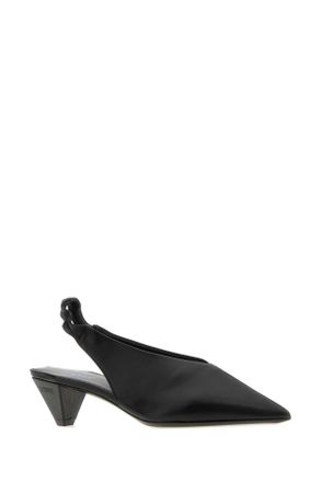 Loewe Womens Black Leather Origami Cubic Pumps Scarpe Con Tacco High Heel Shoes