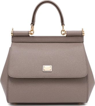 Dolce & Gabbana Femme, Sacs, Gris, Taille: ONE Size Sicily Top-Handle Bag