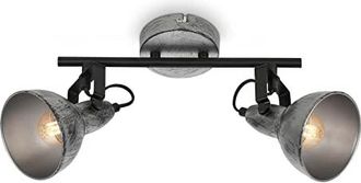 Briloner Deckenlampe Vintage schwenkbar, E14 Fassung, max. 40 Watt, Deckenleuchte, Lampe, Wohnzimmerlampe, Schlafzimmerlampe, Küchenlampe, Deckenstrahler, 30,5