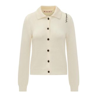 Marni Femme, Pulls, Blanc, Taille: 36 FR Polo Cardigan
