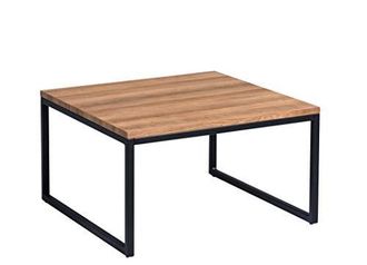 M2 Kollektion Jakarta 1 Table Basse en MDF décor chêne Marron, 60 x 60 cm, Hauteur 35 cm