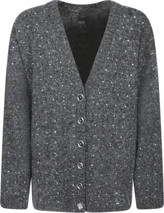 Pinko Pinko, Femme, Pulls, Noir, Taille: 40 FR Marche Cardigan