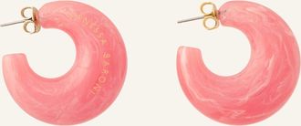 Vanessa Baroni Vanessa Baroni Creolen Moon Earring Watermelon Marble By Glambou gold