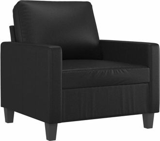 vidaXL Fauteuil Noir 60 cm Similicuir