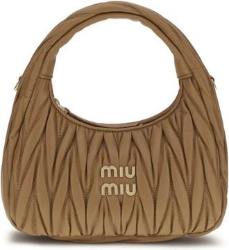 Miu Miu Matelass&eacute; Schultertasche - - Bags - Damen - Beige - ONE SIZE