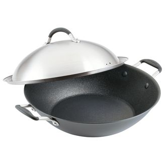 Circulon Scratch Defense Wok Antihaft 36cm - Induktionsgeeigneter Wok mit extremer Antihaftbeschichtung und Edelstahldeckel, sp&uuml;lmaschinen- und ofenfest