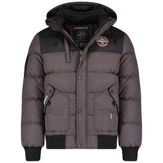 Geographical Norway Herren Winterjacke Volva Darkgrey -L - mit UD Beanie