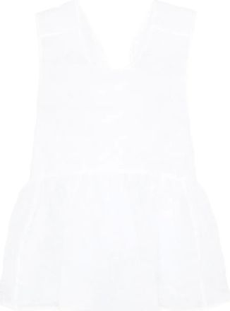 Cecilie Bahnsen Cora peplum top - Wei&szlig;