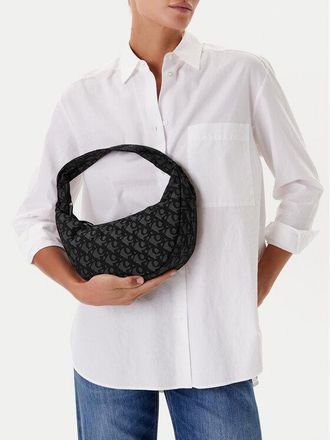 Calvin Klein Handtasche Ckj Monogram Pinched Medium Shou LV04F3206G Schwarz