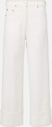 Max Mara Mid-Rise Wide-Leg Cropped Jeans Cervia