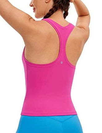CRZ YOGA Butterluxe D&eacute;bardeur &agrave; Dos Nageur pour Femme Fitness Athletic Yoga sans Manches Tank Top Hibiscus Violet 42