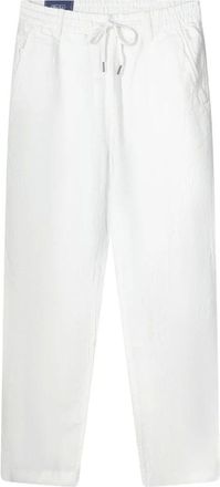Polo Ralph Lauren Homme, Pantalons, Blanc, Taille: S Pantalon fusel&eacute; en lin