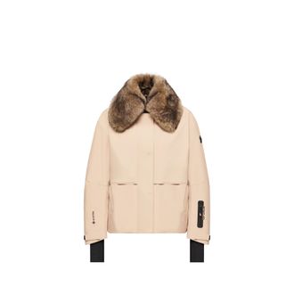 Moncler Moncler Caurel Gore-tex Shearling-trimmed Insulated Ski Jacket, Women, Beige, Size: 00