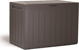 Prosperplast Gartenbaul 190 Liter Prosperplast Boardebox aus dunklem Ocker -Kunststoff 78 x 43,3 x 55 cm