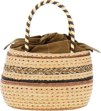 Exquisite J Femme, Sacs, Beige, Taille: ONE Size Sac Clutch Cha&icirc;ne Tress&eacute;e