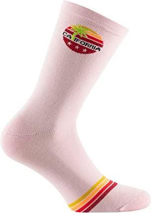 Kindy Mi-chaussettes en coton motif California MADE IN FRANCE - couleur - Rose - Pointure - 37-41