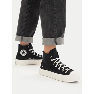 Converse Sneakers aus Stoff Converse Chuck Taylor All Star Lift Platform Beads A17787C Schwarz