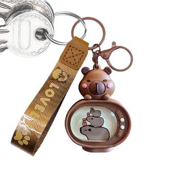Generic Capybara Pendentif - Porte-clés lumineux en forme danimal | Accessoire de mode mignon, breloque de sac portable pour la maison, le studio, lécole, Mus