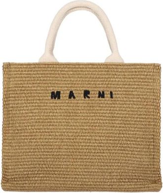 Marni Shopper & Totes - East/West Small Tote Bag, In Brown Cotton Blend - Gr. unisize - in Braun - f&uuml;r Damen