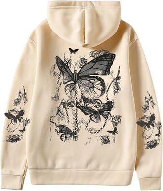 Generic 2026 Vestes &agrave; capuche en jean pour femme, d&eacute;contract&eacute;, baggy, sweatshirts streetwear, unisexe, kaki, 3XL