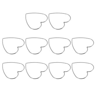 Aboofan 10 St&uuml;ck Traumf&auml;ngerringe aus Verzinktem Metall 20cm Herzf&ouml;rmiger Metallkranz f&uuml;r Selbstgemacht Makramee Blumenkr&auml;nze Hochzeits und T&uuml;rdekoration