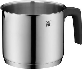 WMF Milchtopf Induktion ohne Deckel 14 cm, kleiner Topf 1,7l, Milchkochtopf Cromargan Edelstahl poliert, Schüttrand, Kunststoffgriff, spülmaschinengeeigne