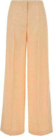 Alberta Ferretti Femme, Pantalons, Orange, Taille: 34 FR Peach Cotton Palazzo Pant