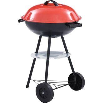 vidaXL Tragbarer Holzkohlegrill XXL mit R&auml;dern 44 cm vidaXL