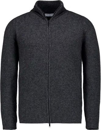 Daniele Fiesoli Herren Pullover grau Merinowolle unifarben