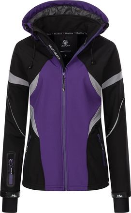 Rock Creek Damen Softshell Jacke Windbreaker Regenjacke &Uuml;bergangsjacke Softshelljacke Damenjacke Regenmantel Outdoorjacke Kapuze D-467 Violett 3XL