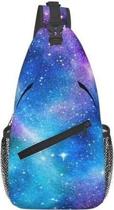 Generic Sac &agrave; dos &agrave; bandouli&egrave;re avec n&eacute;buleuses cosmiques et &eacute;toiles - Sac &agrave; dos de voyage pour homme - Sac &agrave; dos de randonn&eacute;e