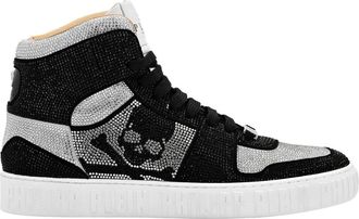 Philipp Plein Low-Top Sneaker - Hightop-Sneaker Notorious Mit Schmucksteinen - Gr. 35 (EU) - in Schwarz - f&uuml;r Damen