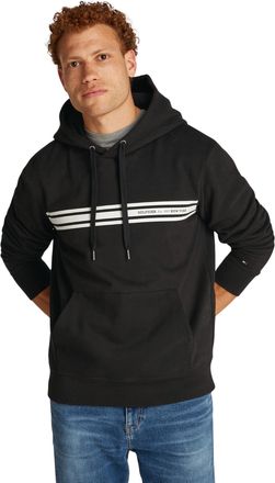 Tommy Hilfiger Herren Hoodie Central Chest Stripe mit Kapuze, Schwarz (Black), XL