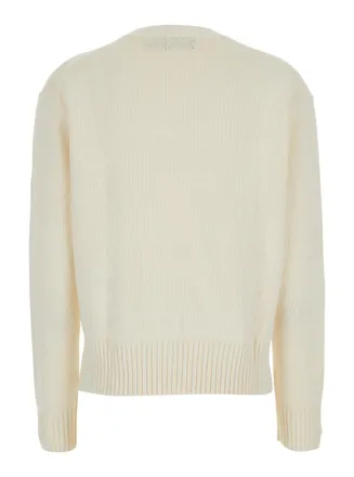 Polo Ralph Lauren Womens Sweater White Cotton Tops Top