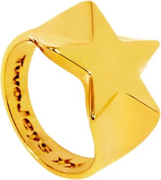 TwoJeys unisex, Accessoires, Jaune, Taille: 63 MM Shooting Star Ring