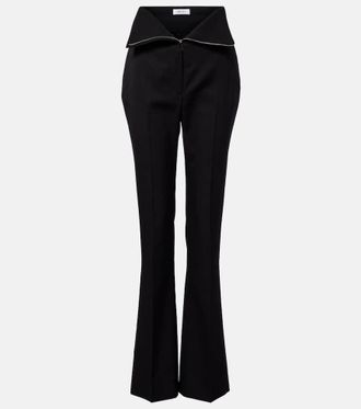 Alexander McQueen Pantalon bootcut en laine