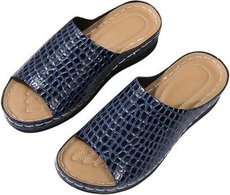 Generic Cocila Sandale Femmes Mod&egrave;Les De Pantoufles &agrave; Semelle &eacute;Paisse Noire, Style Commerce Ext&eacute;Rieur, L&eacute;G&egrave;Res Et Orn&eacute;Es Motifs Originaux Pour Femmes. Sandale