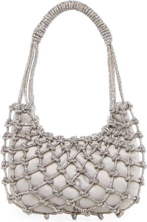 Rosantica Femme, Sacs, Gris, Taille: ONE Size Satin Crystal Clutch