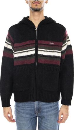 Obey Homme, Sweatshirts et sweats &agrave; capuche, Noir, Taille: M Myers Zip Up Hood Sweater