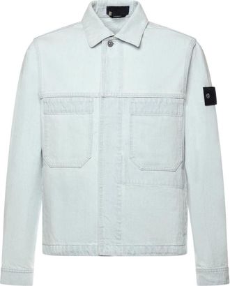 Stone Island Homme, Vestes, Bleu, Taille: XL Denim Jacket