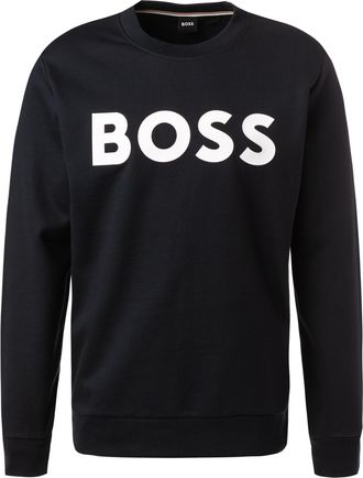 HUGO BOSS Herren Pullover blau Logo und Motiv