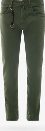 Incotex Stretch cotton trouser with back suede logo patch - INCOTEX - gender_Man
