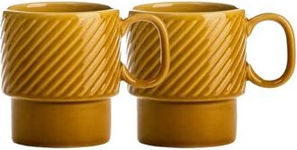 Sagaform 5018524 Kaffetassen 2er Set, Steinzeug