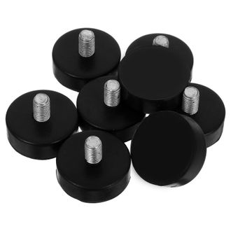 SOLUSTRE DIKACA 8 St&uuml;ck Verstellbare M10 Gewindem&ouml;belf&uuml;&szlig;e aus Gummi mit Sto&szlig;d&auml;mpfenden Antivibrationspads H&ouml;henverstellbare Nivellierf&uuml;&szlig;e f&uuml;r Tisch Stuhl und M
